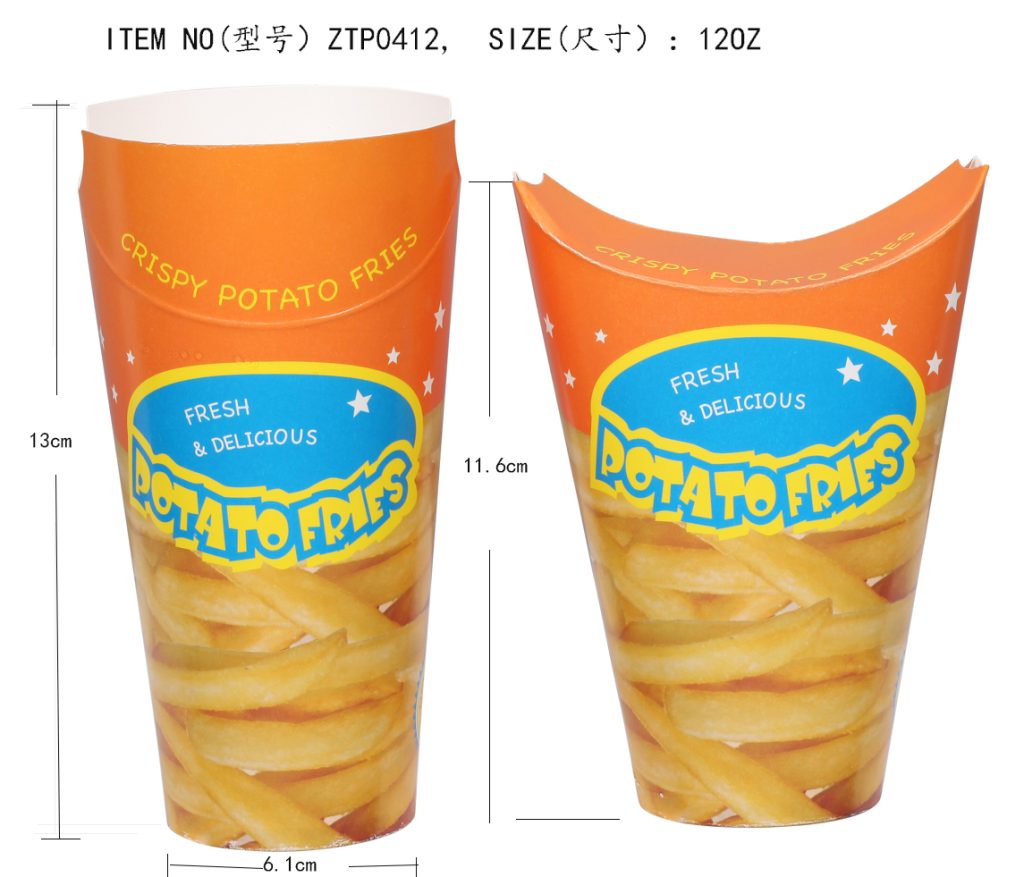 12oz paper french fries cup – YONGKANG ZHONGTIAN HOUSEHOLD APPLIANCE CO ...